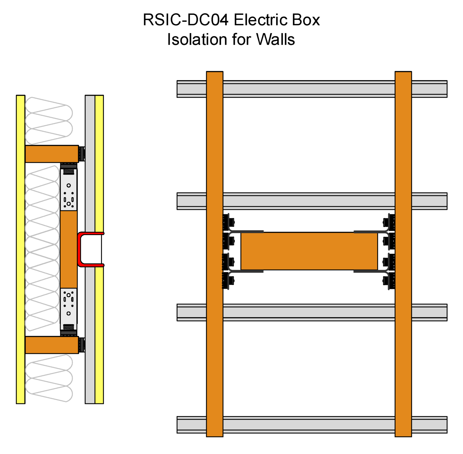 Sound Isolation Brackets | RSIC-DC04 | PAC International, LLC